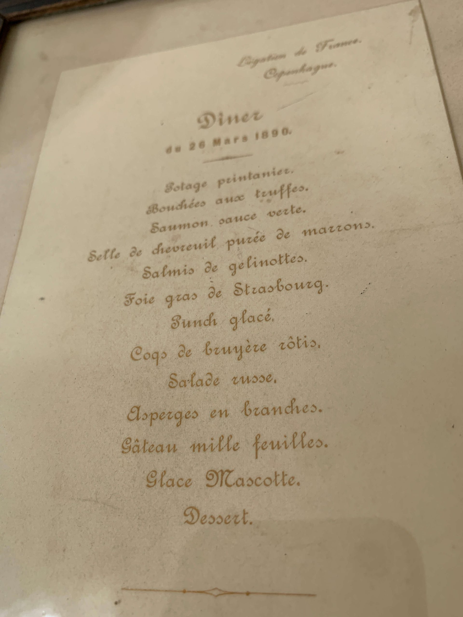 Ancien menu de 1890 | This is Vintage
